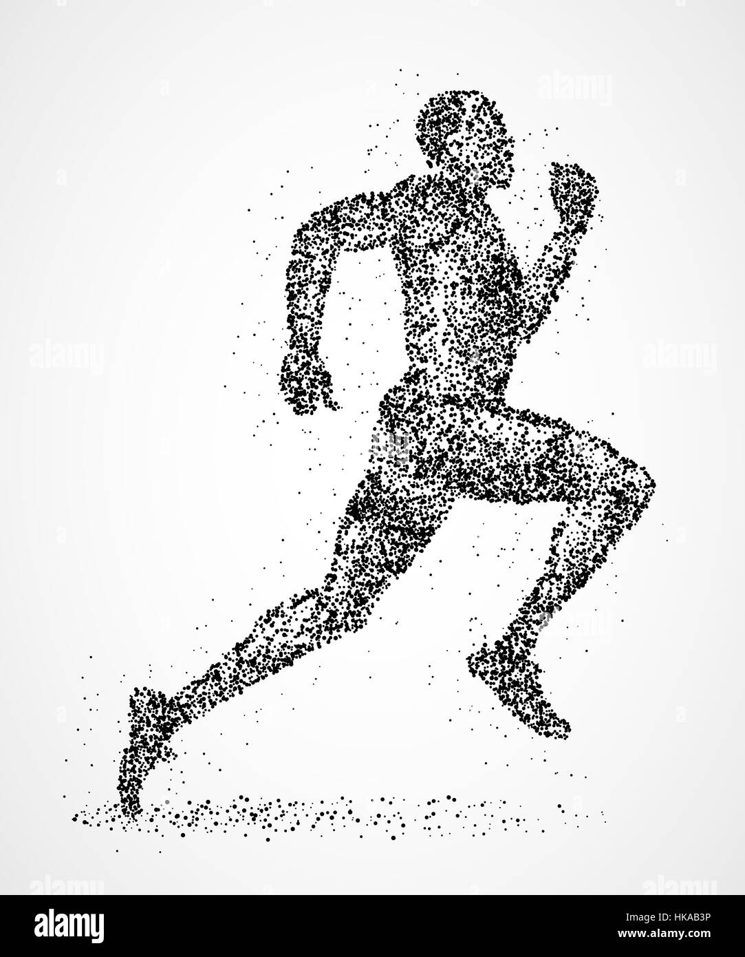 Abstract runner of black circles. Photo illustration Stock Photo - Alamy
