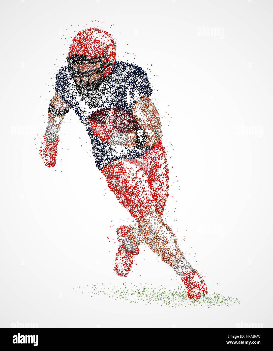 Abstract american football player of colorful circles. Photo ...