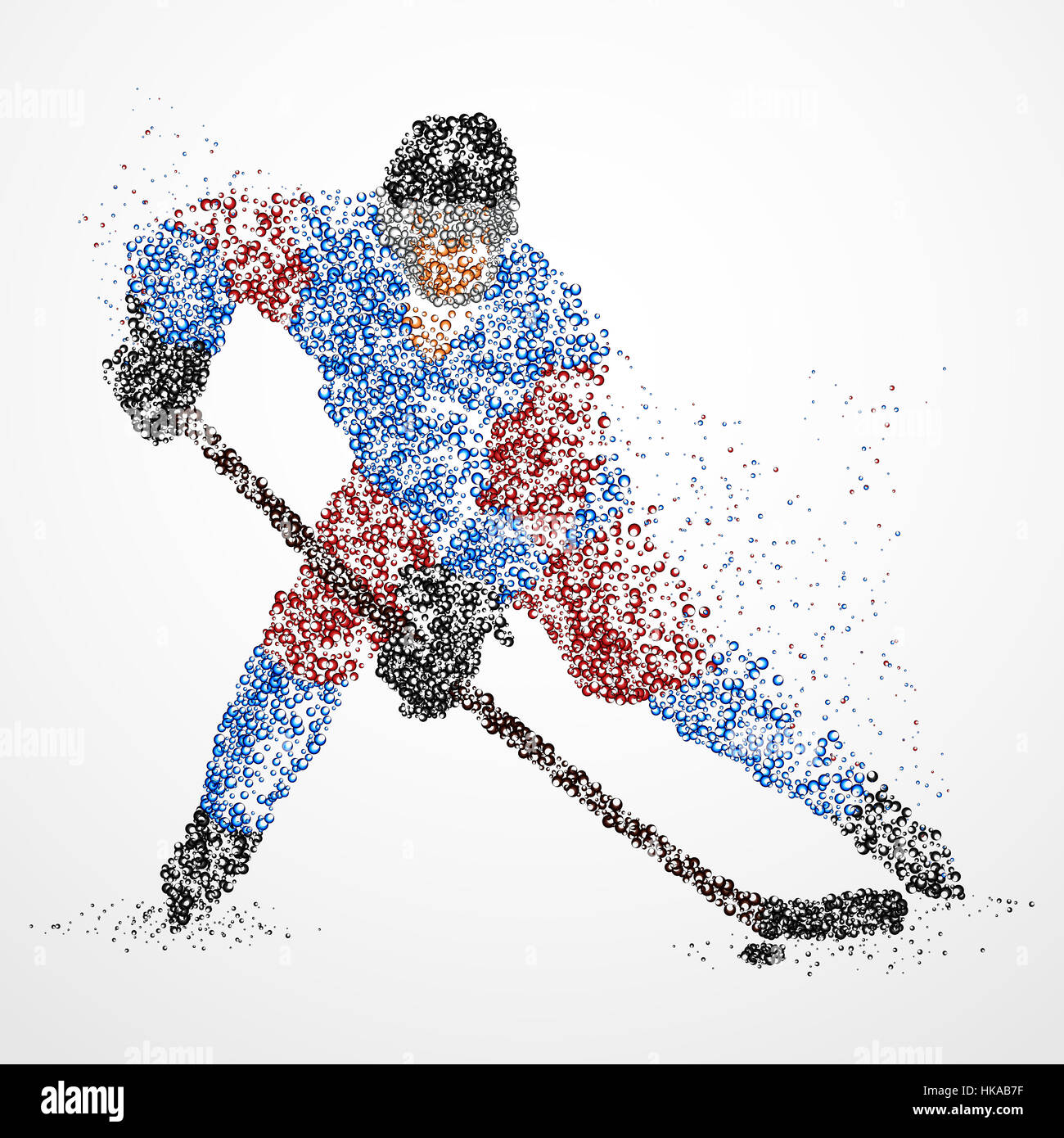 Abstract hockey player of the circles. Photo illustration Stock Photo ...