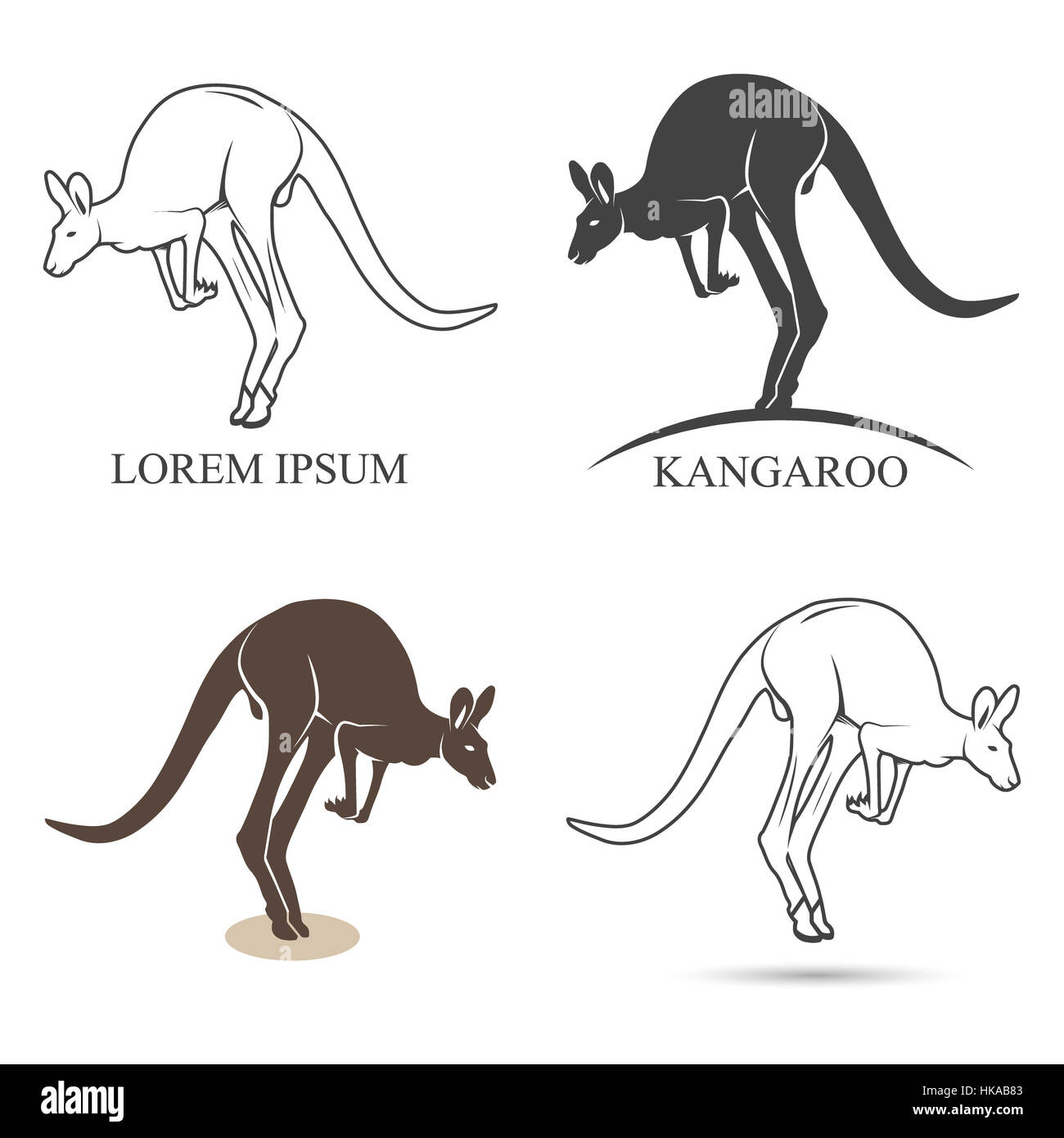 Australian kangaroo logo hi-res stock photography and images - Alamy