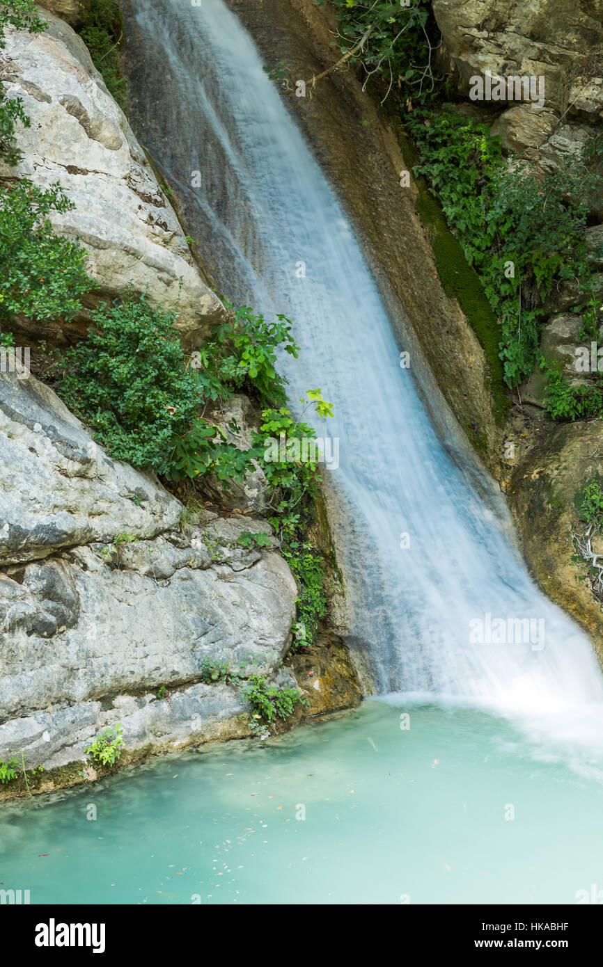 Neda Waterfalls among the rocks and forest Stock Photo - Alamy