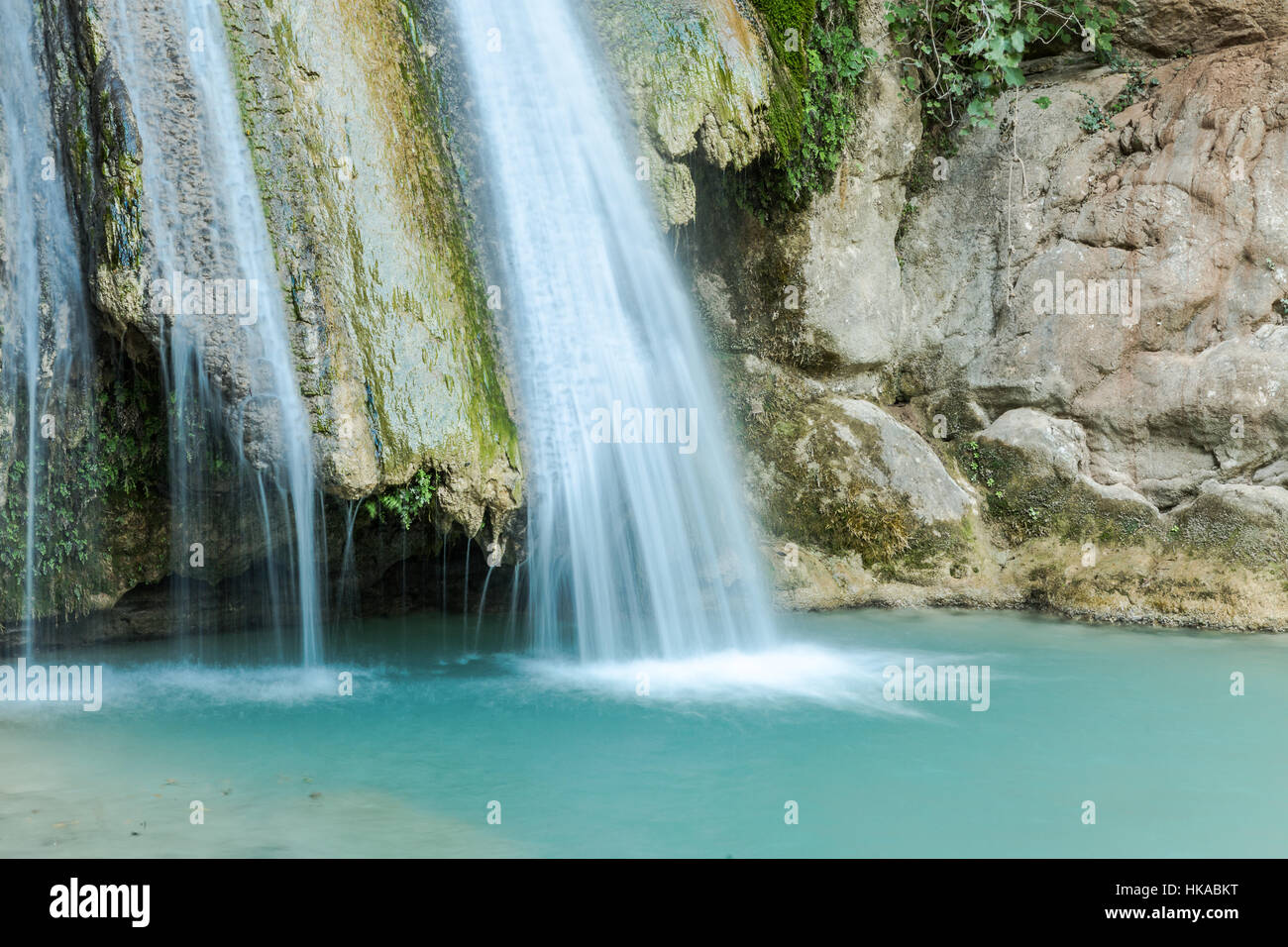 Neda Waterfalls among the rocks and forest Stock Photo - Alamy