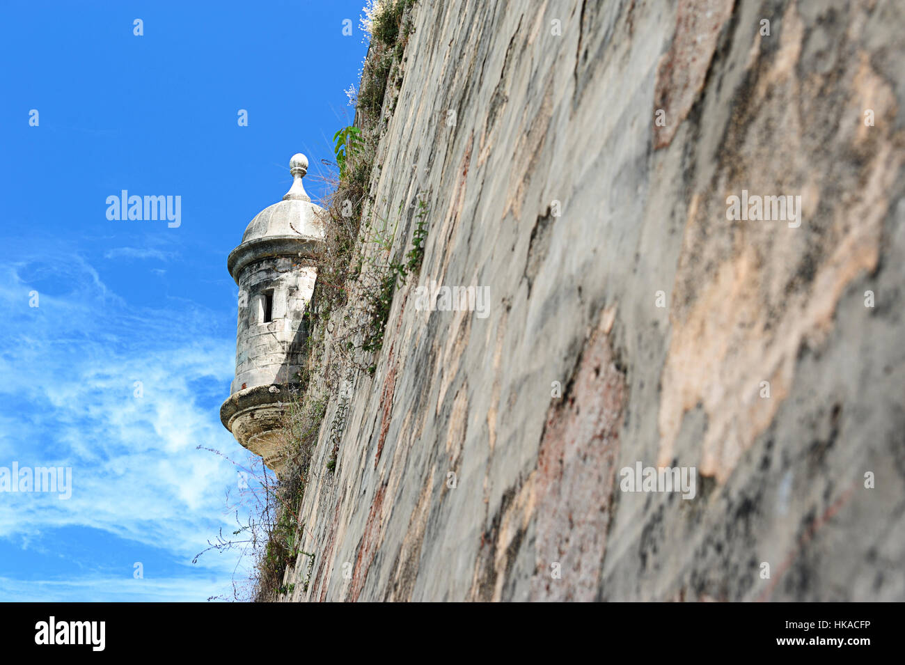 Wall of Fort in Puerto Rico Stock Photo - Alamy