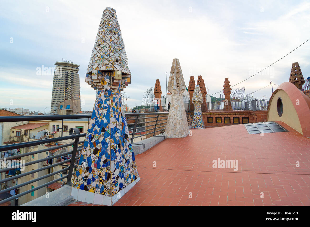 Barcelona, Spain - September 20, 2014: Design of the roof of Palace ...