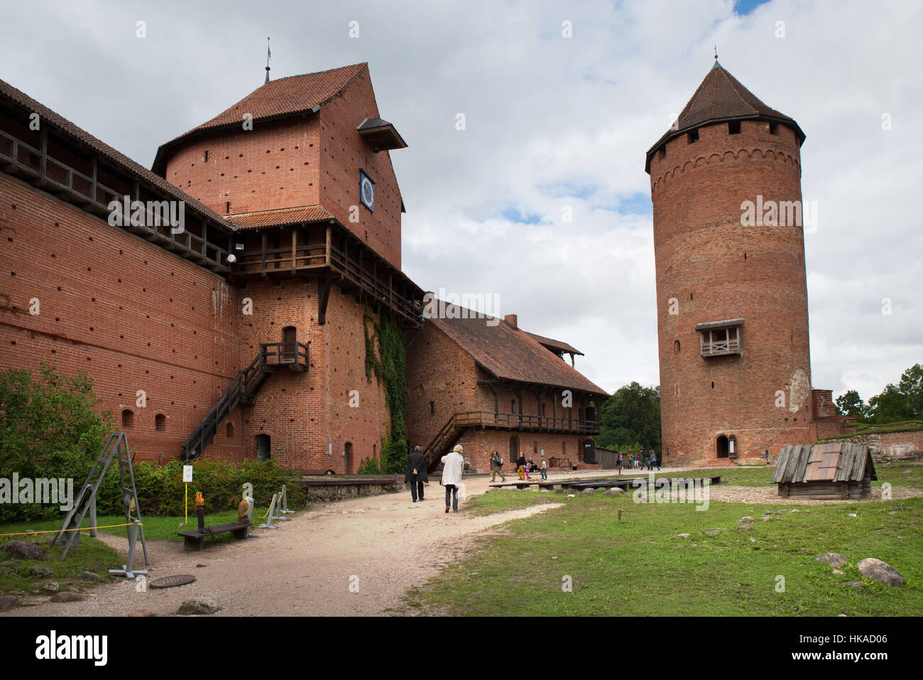 Turaida Castle and its main tower, Turaida, Latvia Stock Photo - Alamy