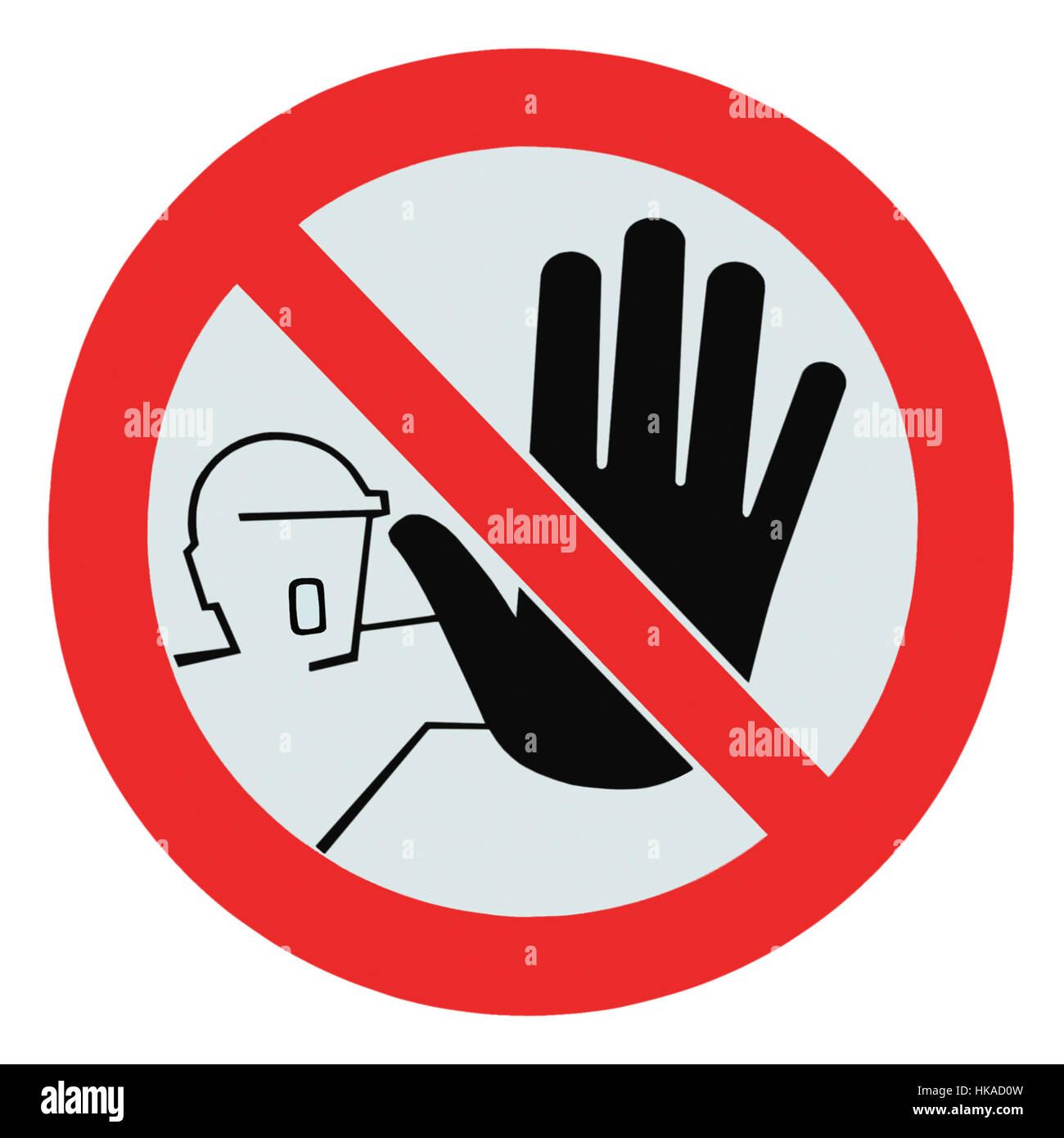 No access for unauthorized persons warning sign label, isolated macro ...