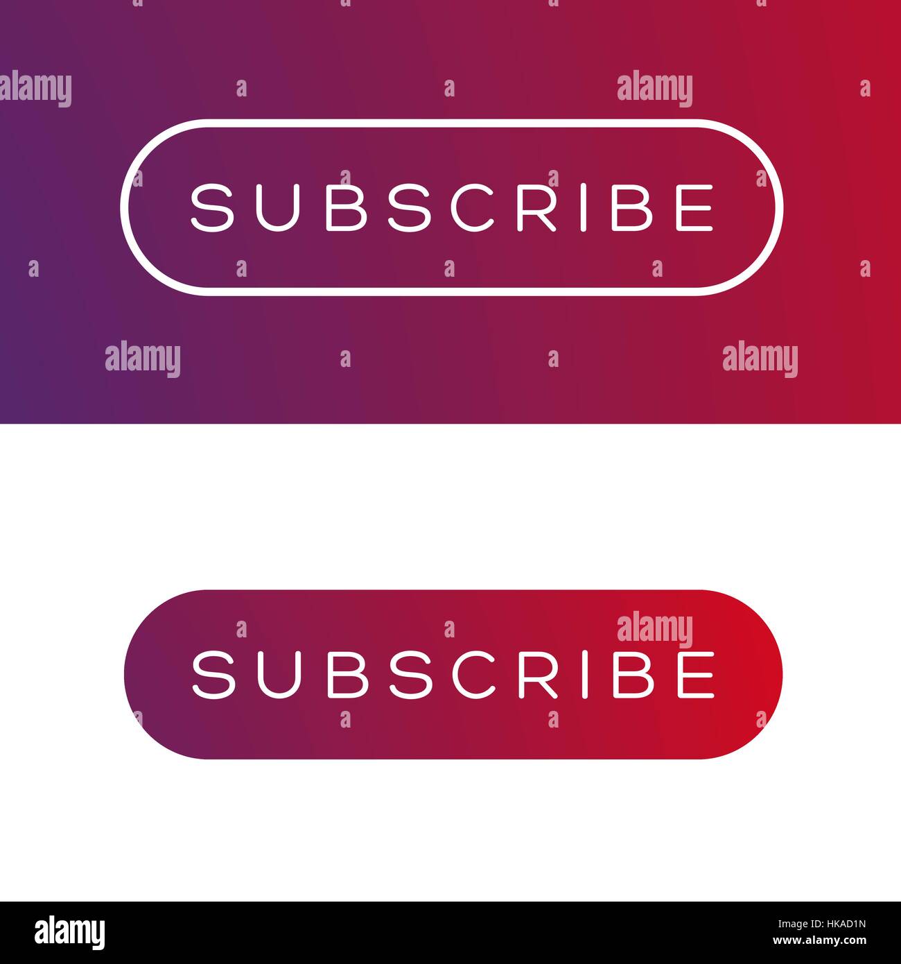 Modern subscribe button set Stock Vector Image & Art - Alamy