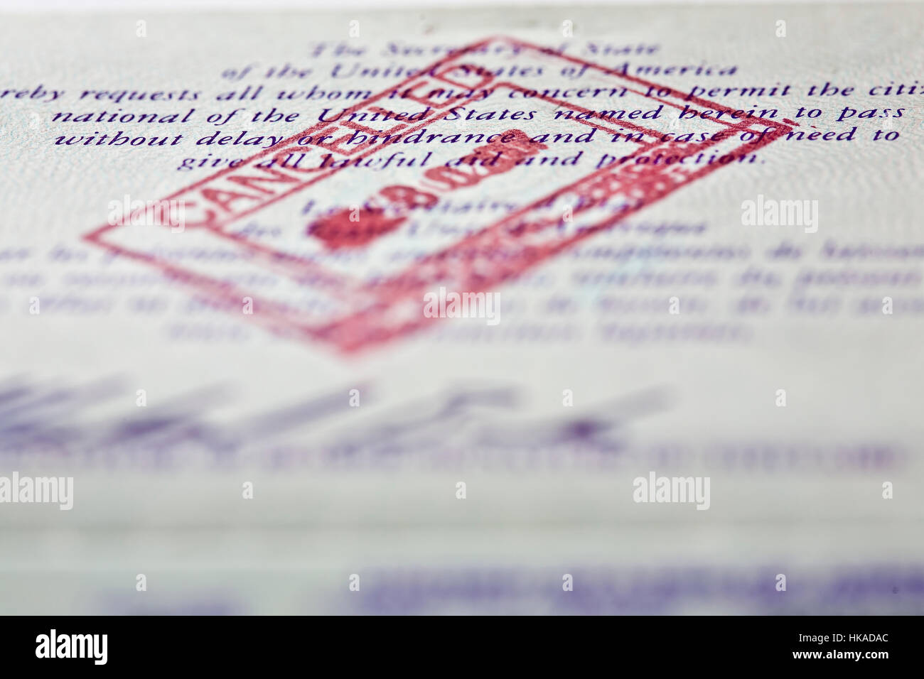 Us customs passport check hi-res stock photography and images - Alamy