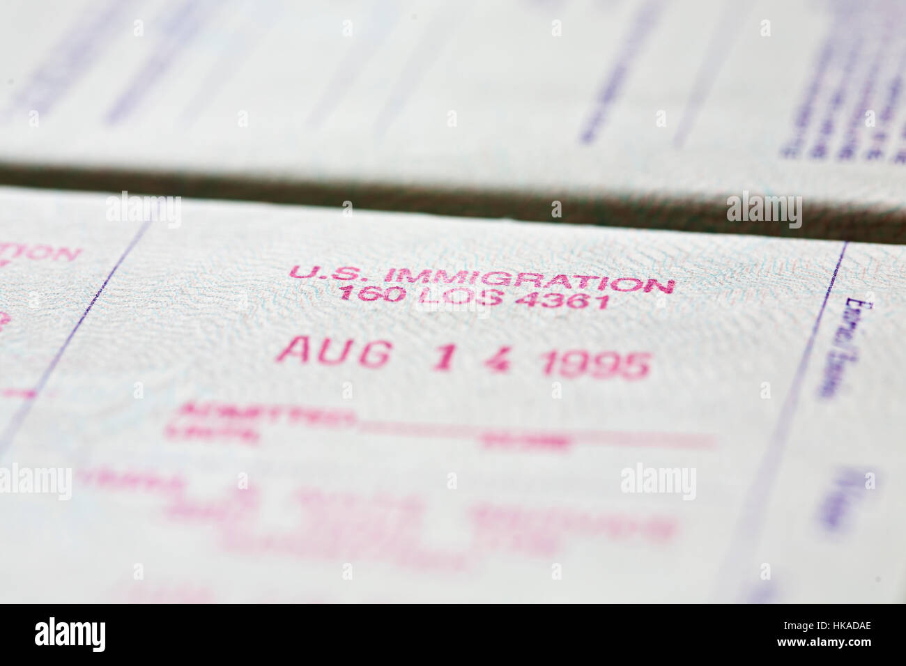 Us passport stamps hi-res stock photography and images - Alamy
