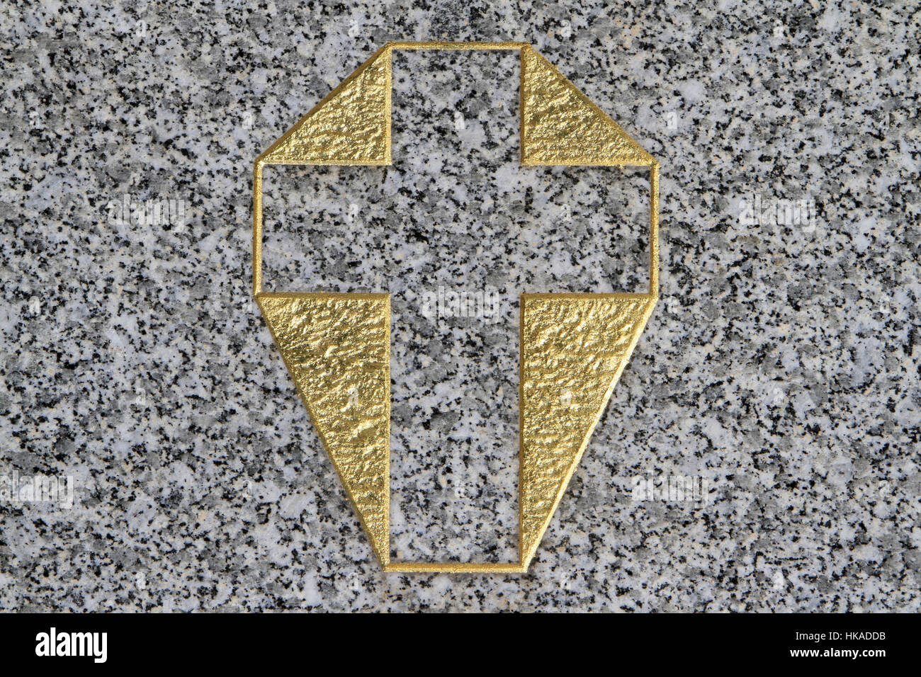 Pattern of a golden cross on a tombstone Stock Photo - Alamy