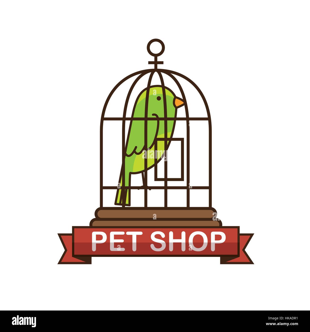 parrot pet shop icon vector illustration design Stock Vector Image ...