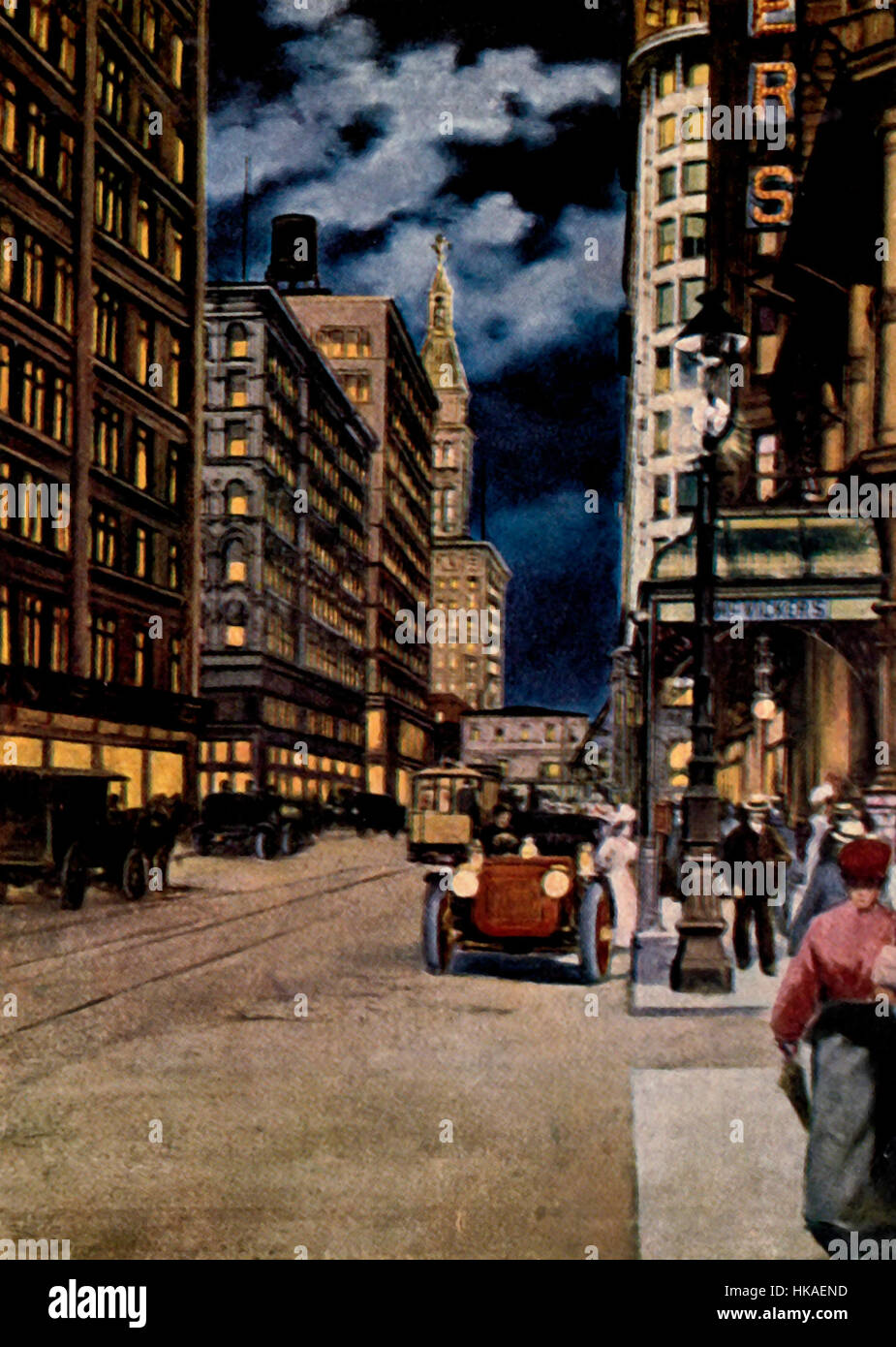 Madison Street East from Dearborn - Chicago, circa 1908 Stock Photo - Alamy