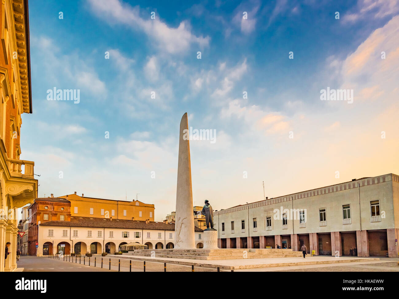 The square of a typical Italian town Stock Photo - Alamy