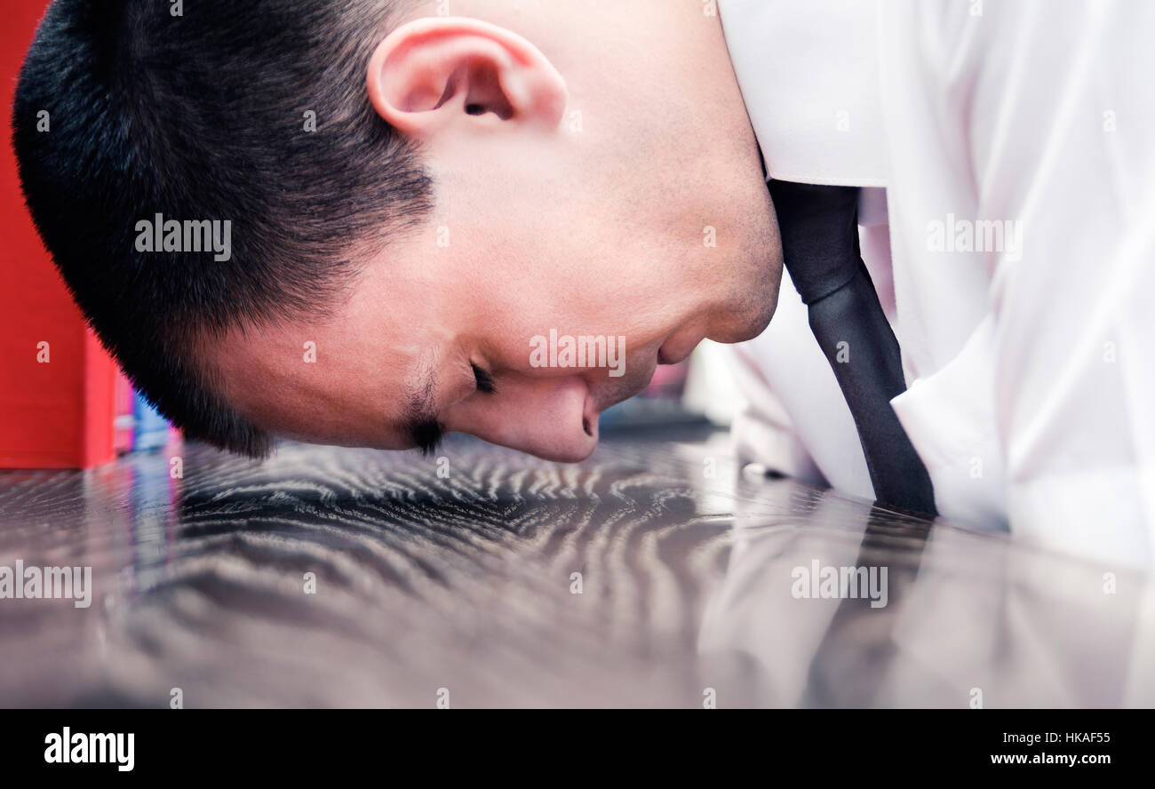 Tired receptionist hi-res stock photography and images - Alamy