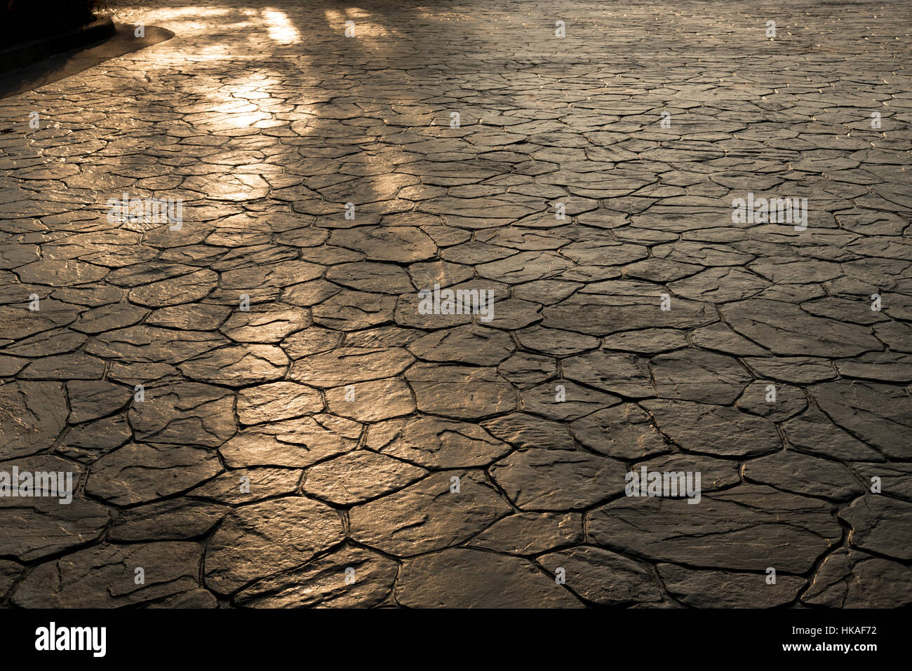Stamp concrete texture pattern and background, and reflection of ...