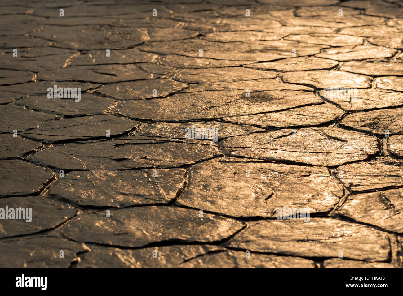 Stamp concrete texture pattern and background, and reflection of ...