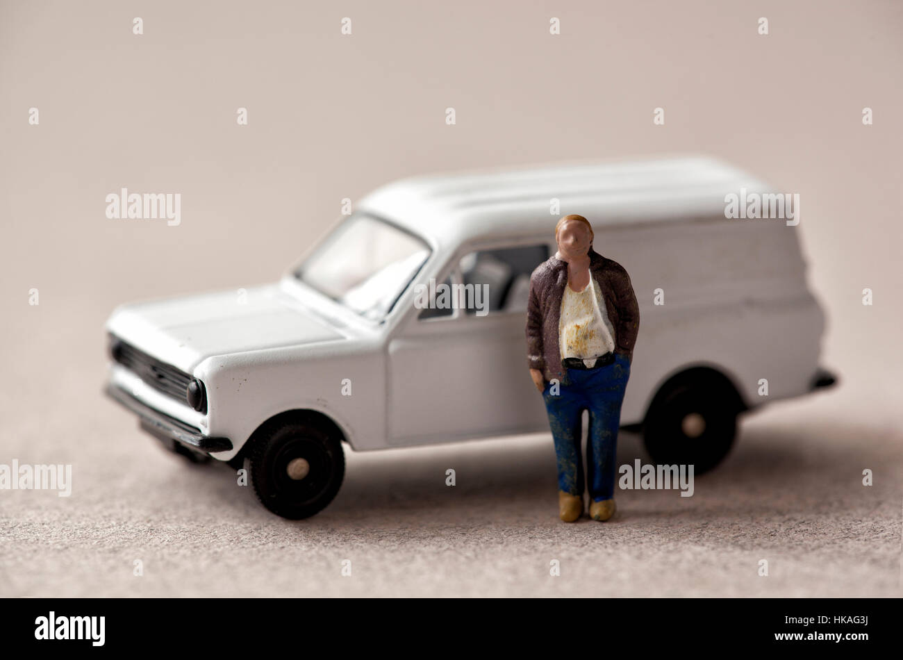 Small white van hi-res stock photography and images - Alamy