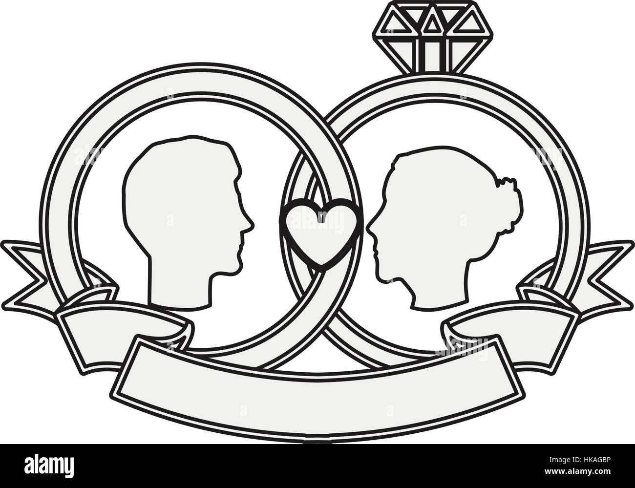 silhouette rings engagement with labels Stock Vector Image & Art - Alamy