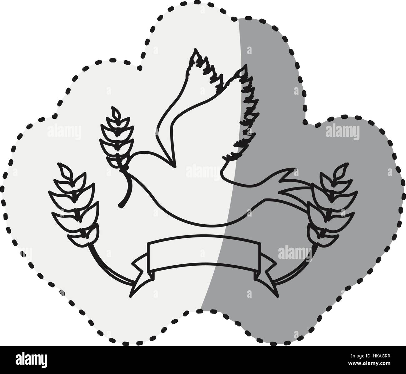 Pigeon label olive decoration Stock Vector Images - Alamy