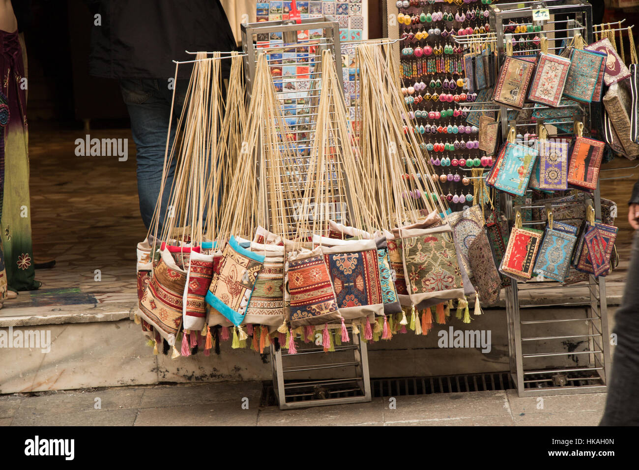 Traditional style handmade woven bags of fabric Stock Photo - Alamy