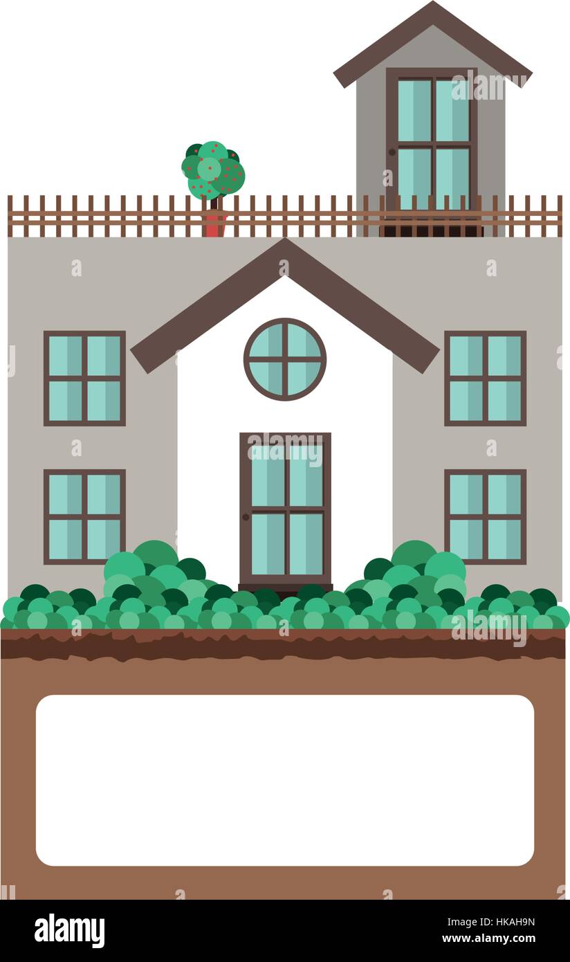 Old terrace house home Stock Vector Images - Alamy