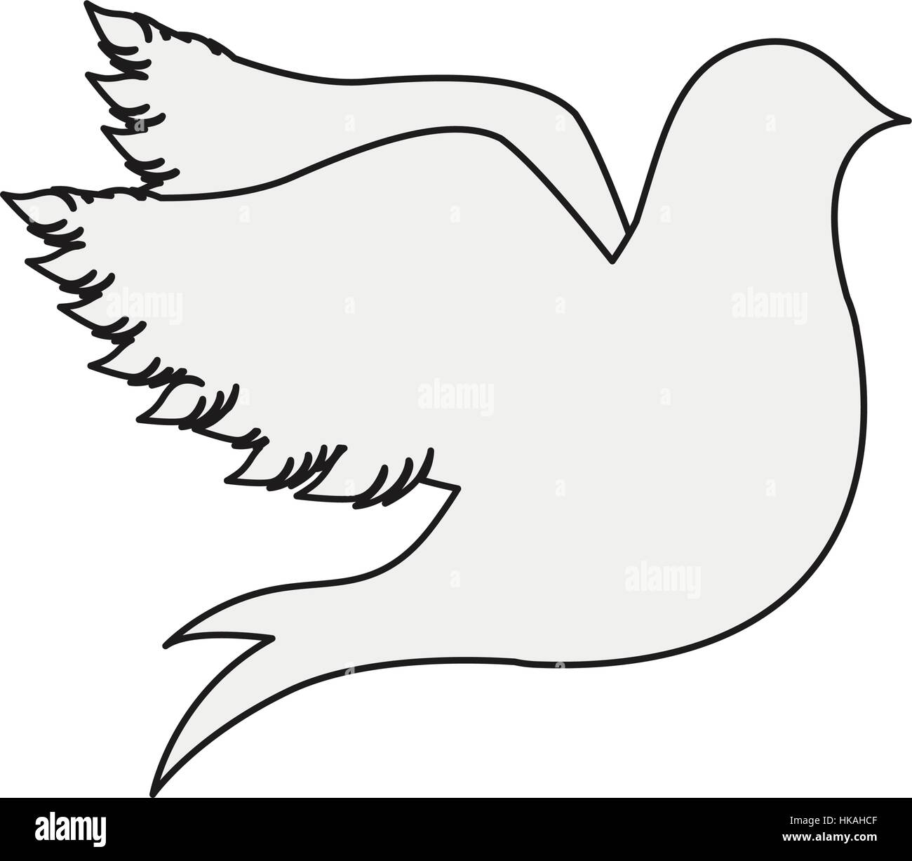 silhouette fly bird icon flat Stock Vector Image & Art - Alamy