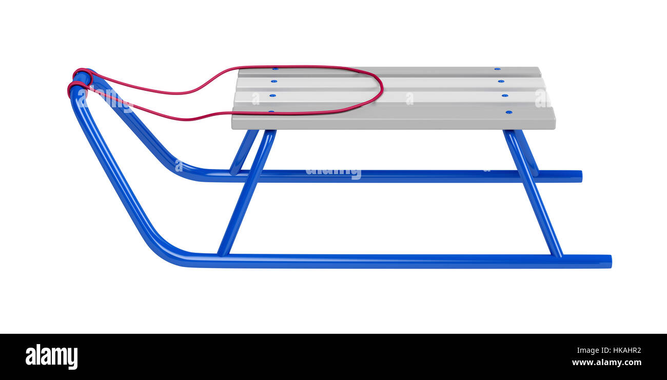 Sledge isolated on white background Stock Photo - Alamy