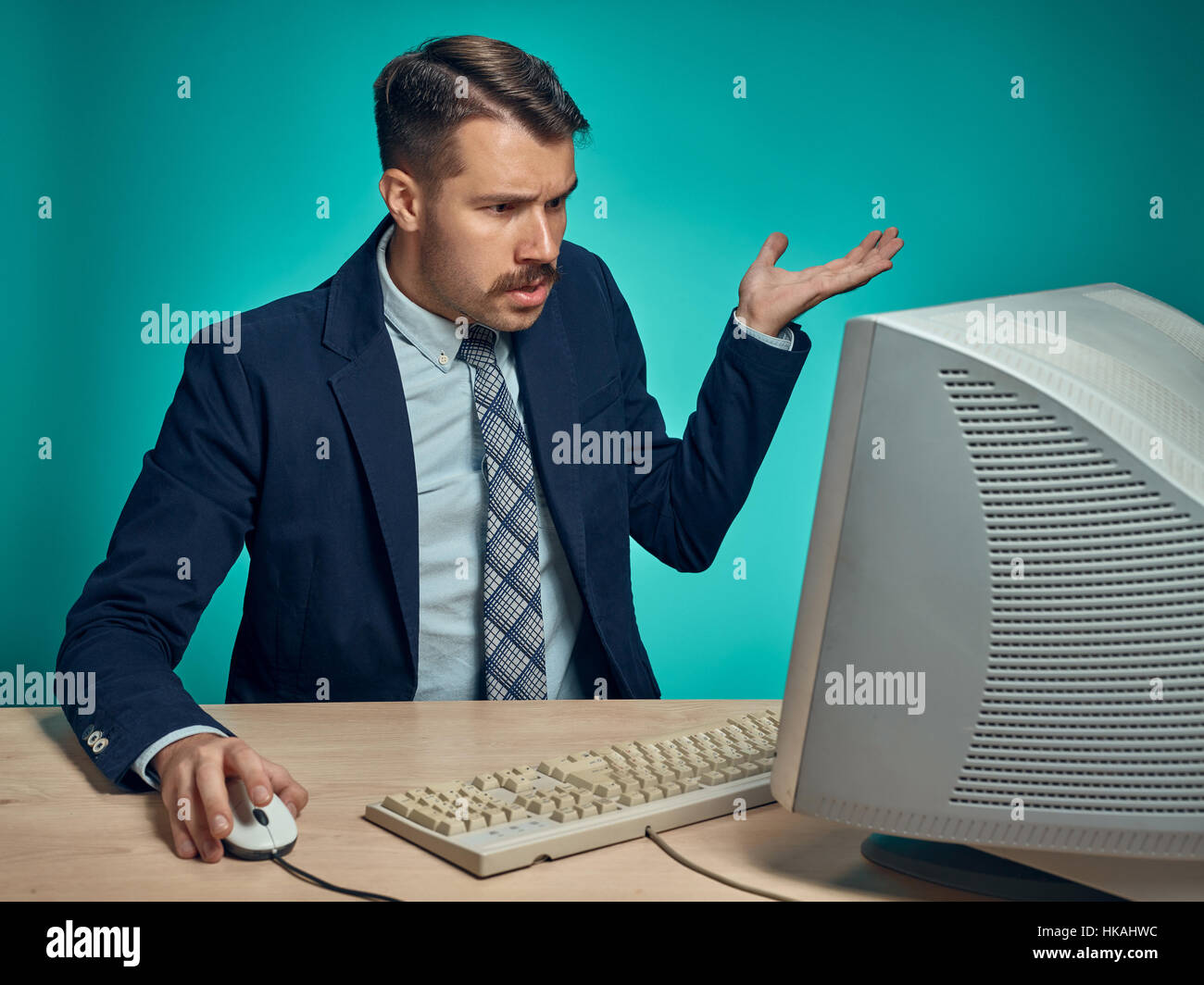 Positive emotional surprised young hi-res stock photography and images ...