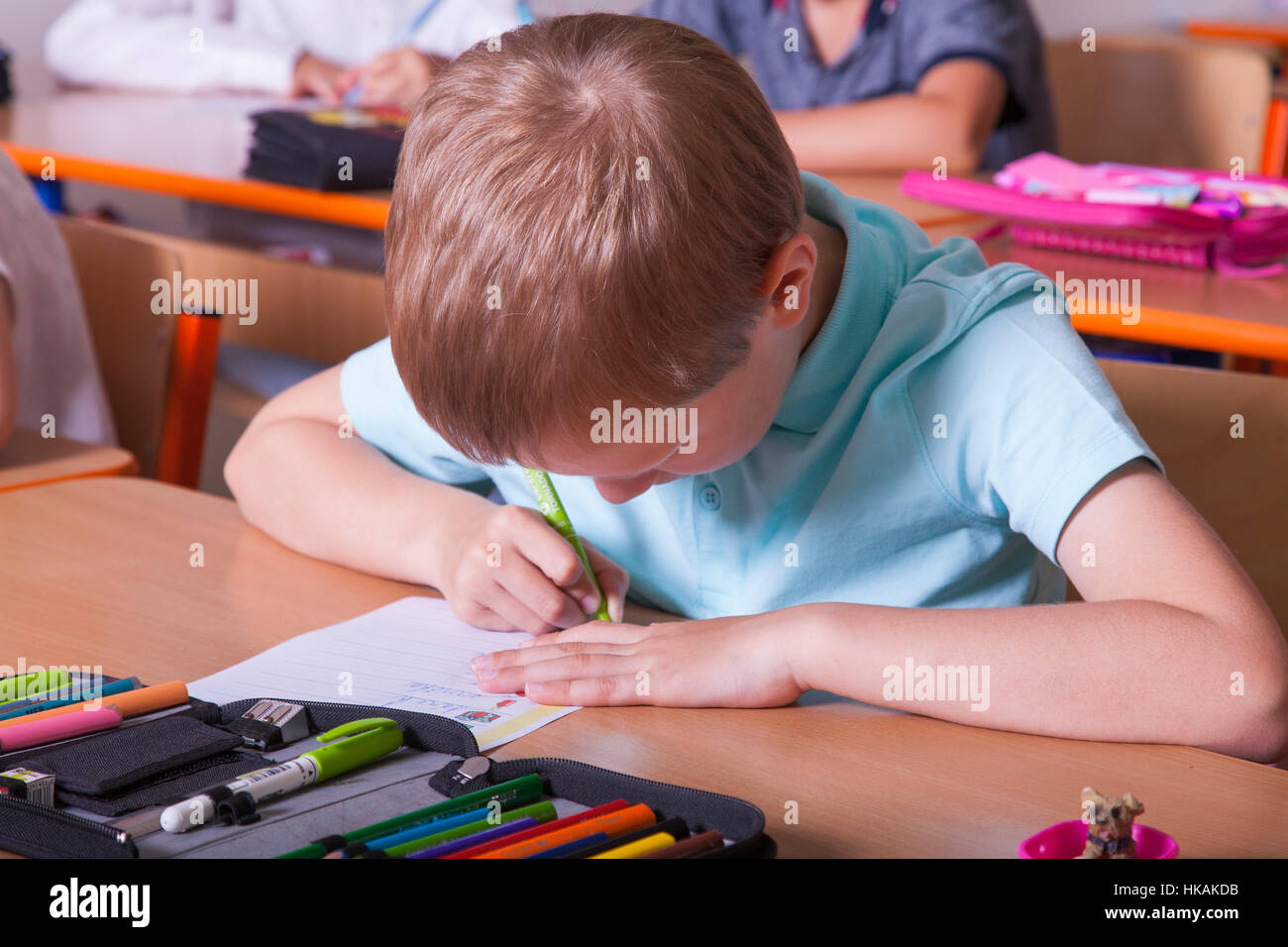 School Children In Primary School Take A Grammar Test Stock Photo Alamy School Children In Primary School Take A Grammar Test Stock Photo Alamy