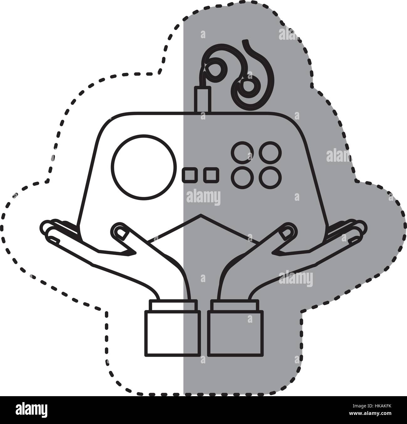 sticker contour with games remote control Stock Vector Image & Art - Alamy