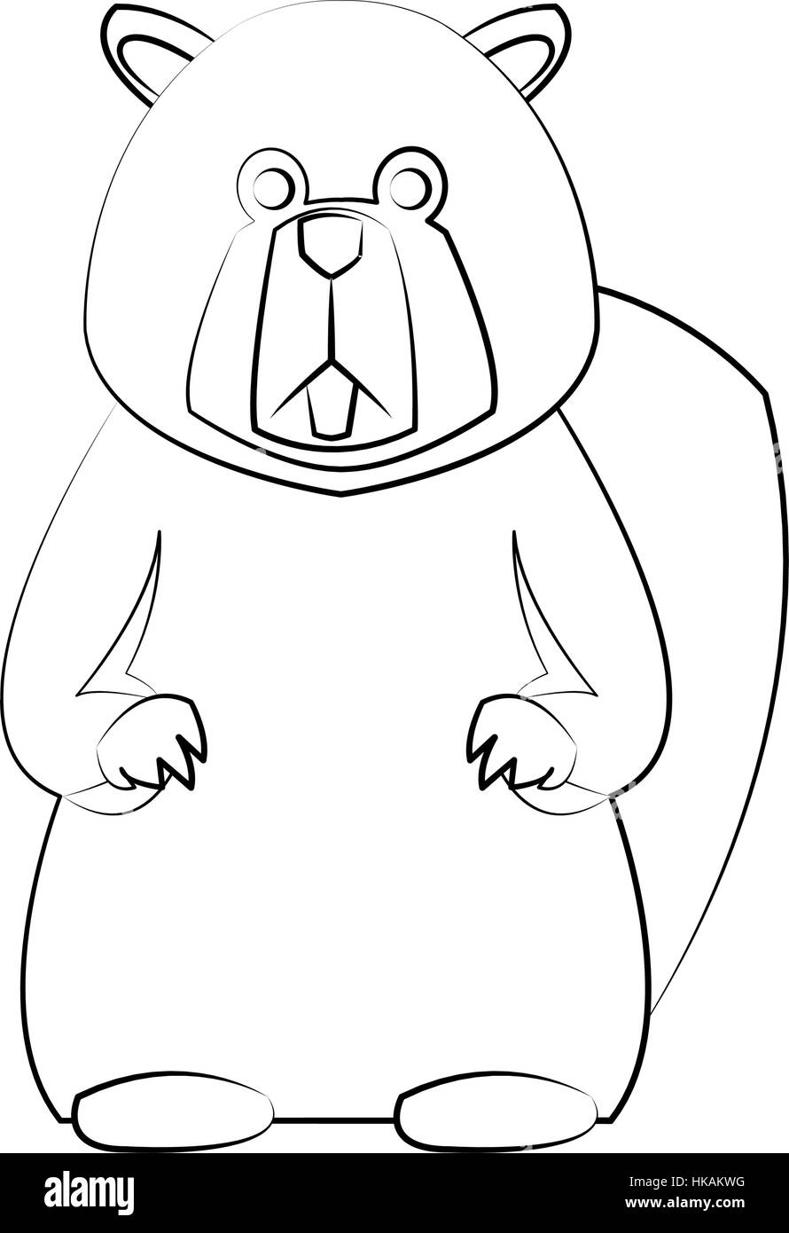 beaver cartoon icon Stock Vector Image & Art - Alamy