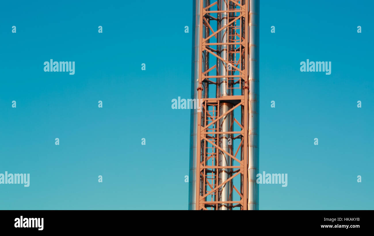 shiny stainless steel metal pipe smokes Stock Photo - Alamy