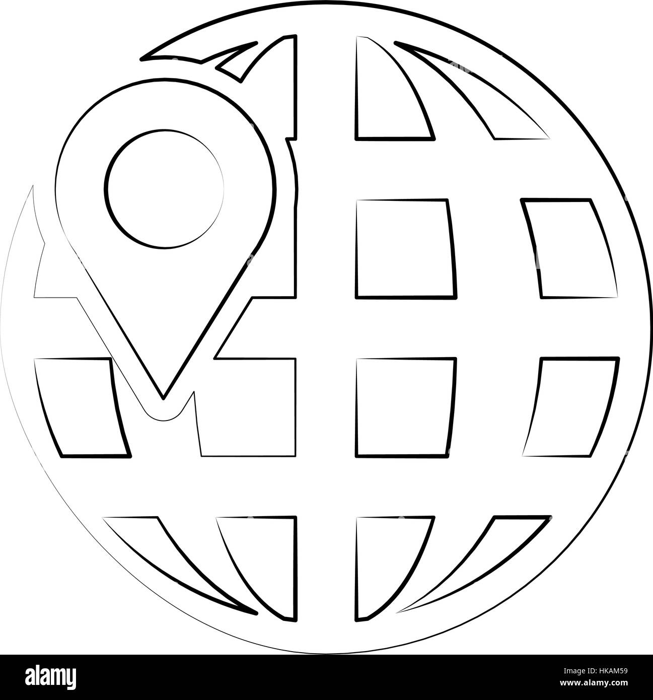 World map lines of long hi-res stock photography and images - Alamy