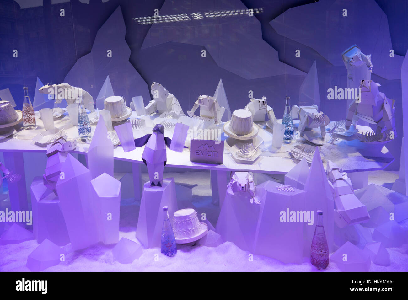 Christmas windows at Galeries Lafayette 2016, Paris, France Stock Photo ...