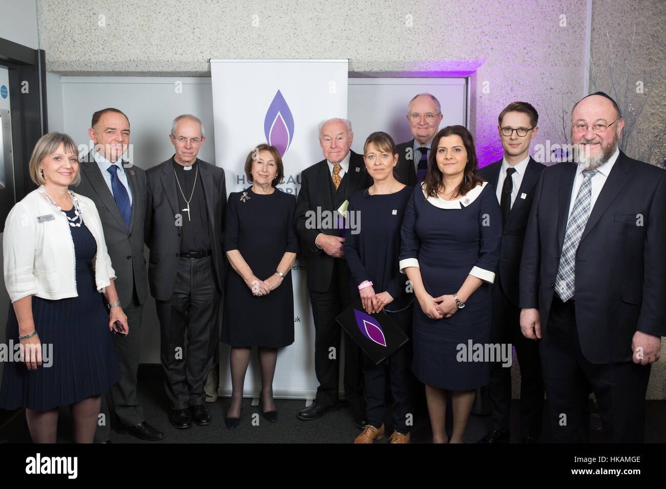 (Left to right) Laura Marks, Lord Bourne, Justin Welby, Hannah Lewis ...