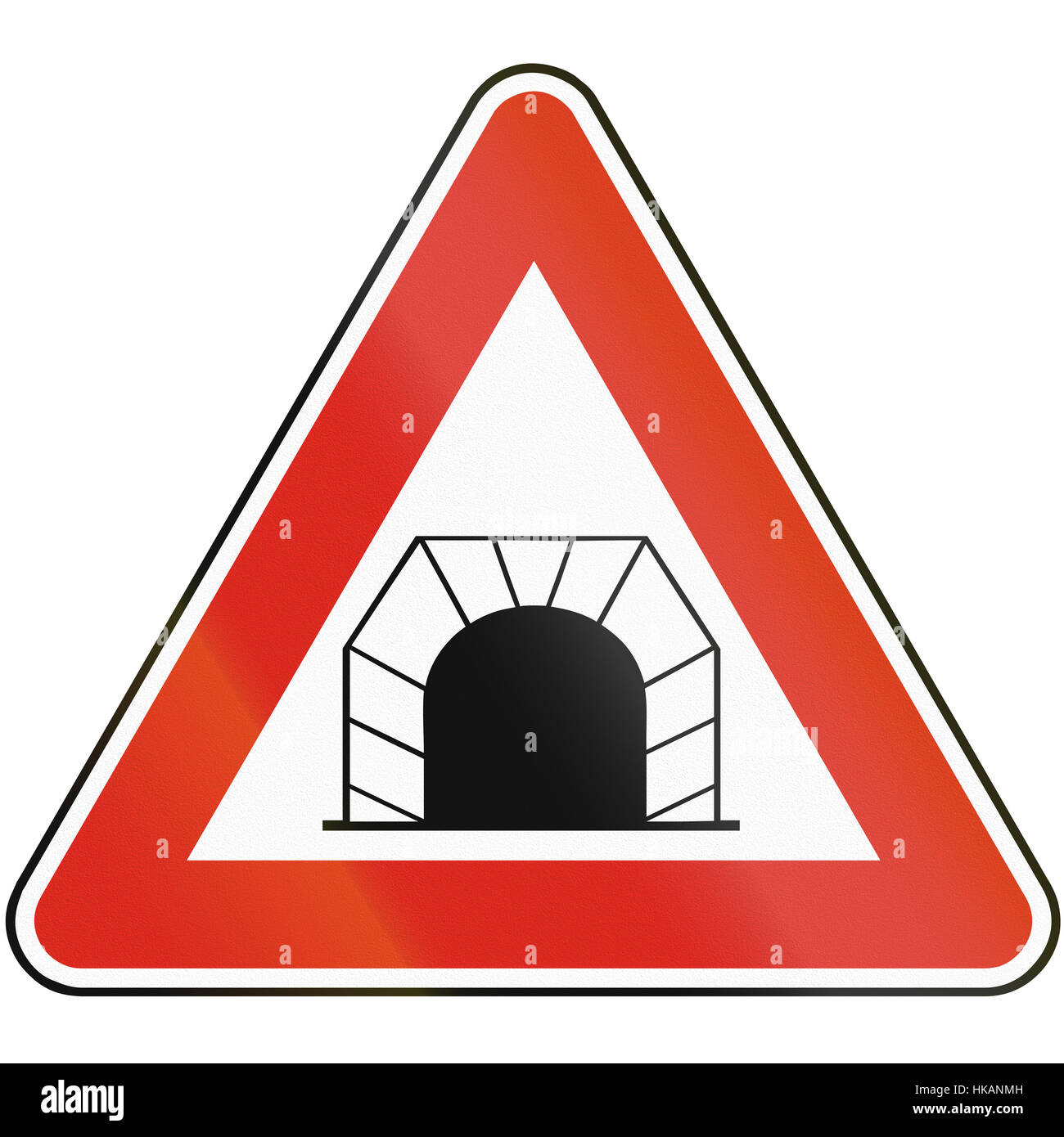 Warning triangle tunnel sign hi-res stock photography and images - Alamy