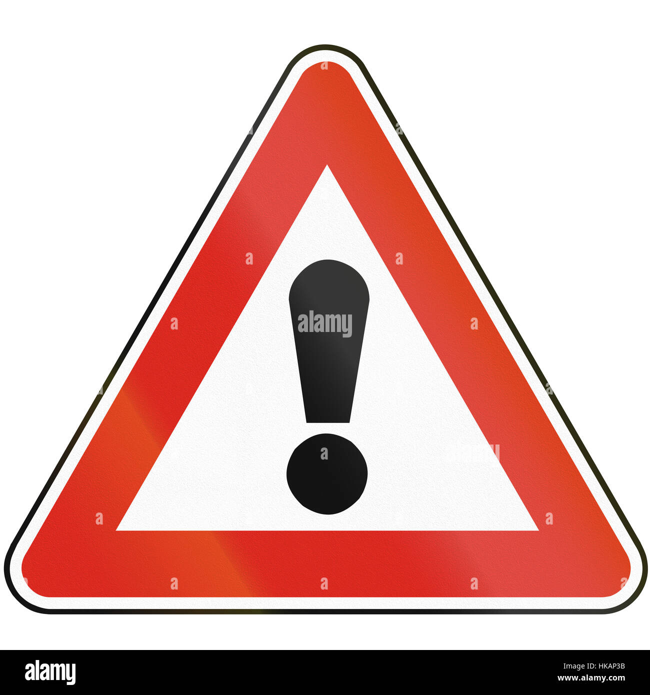 Road sign used in Slovakia - Other hazards Stock Photo - Alamy