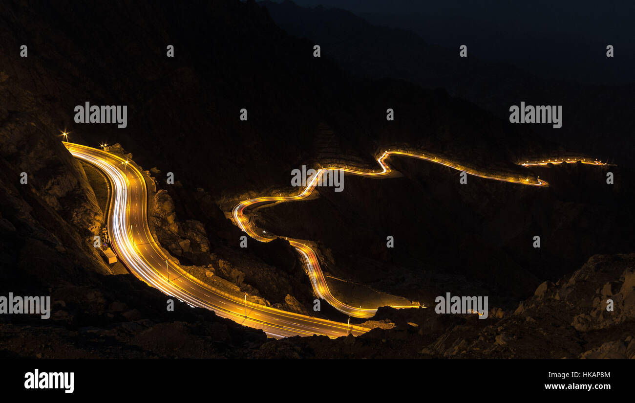 Taif road night view hi-res stock photography and images - Alamy