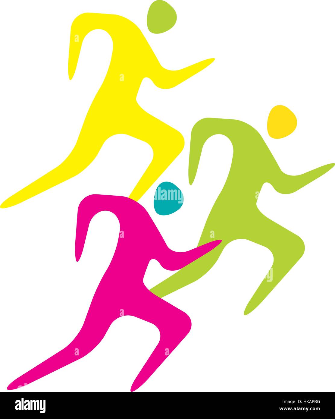 Running man, people - silhouette icon. Let’s Run. Simple symbol of run ...