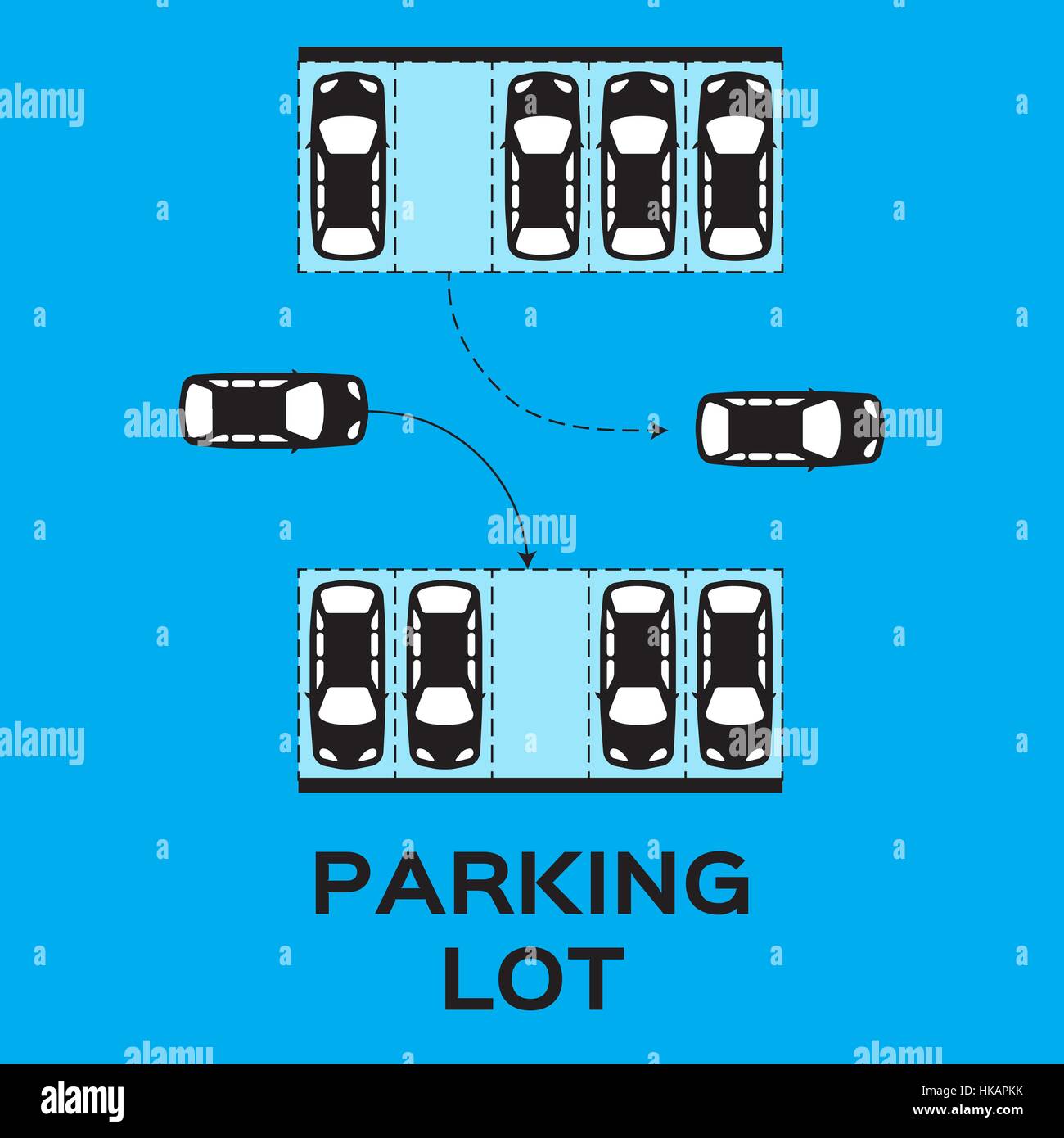 Car parked city above Stock Vector Images - Alamy