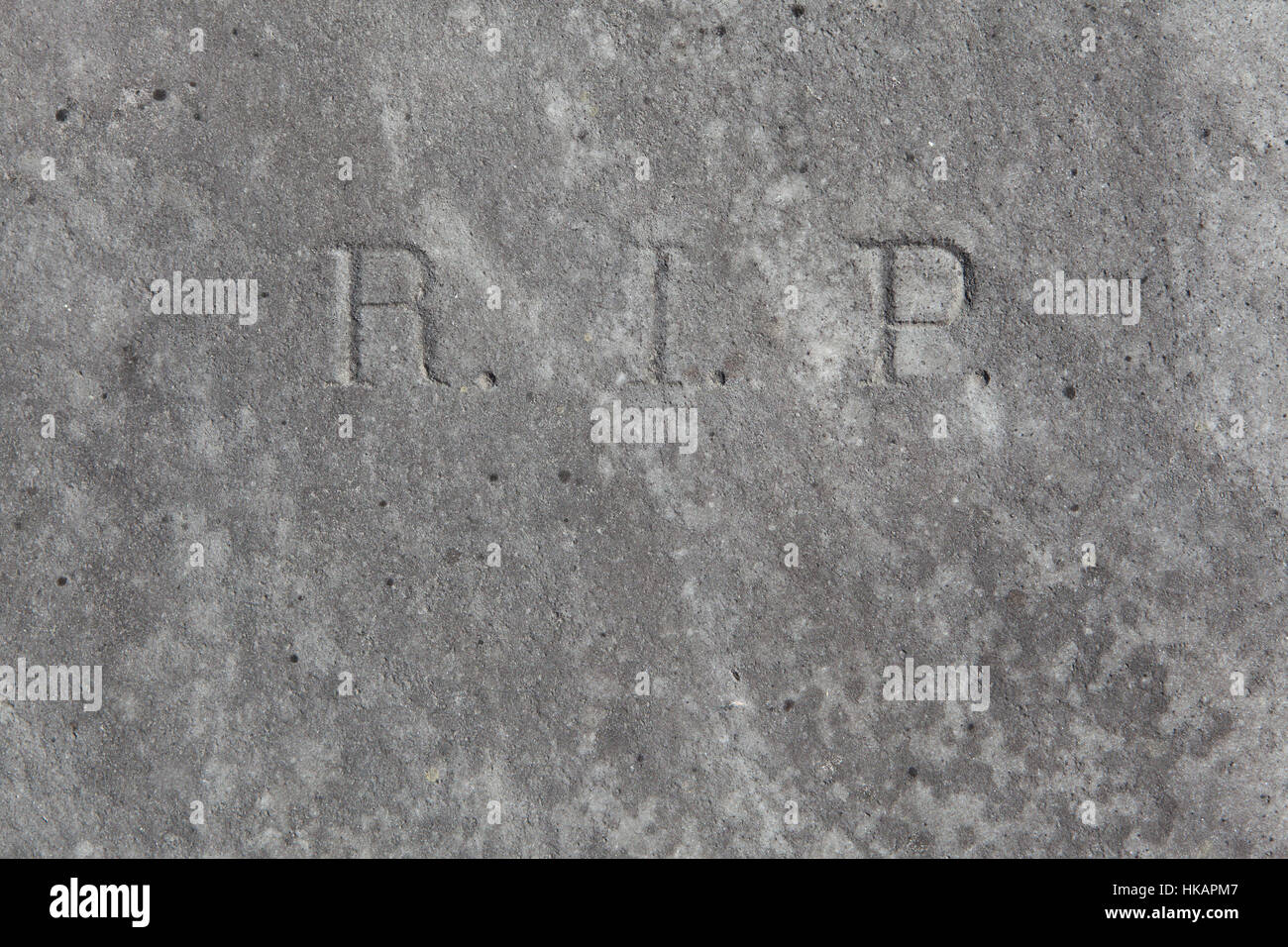 RIP. Rest in peace. Traditional inscription on the grave Stock Photo ...