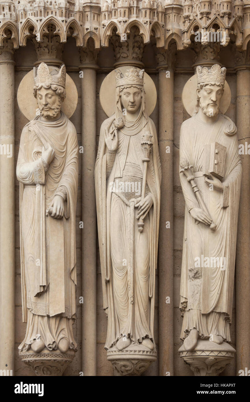 King Solomon, the Queen of Sheba and an unidentified king (from right ...