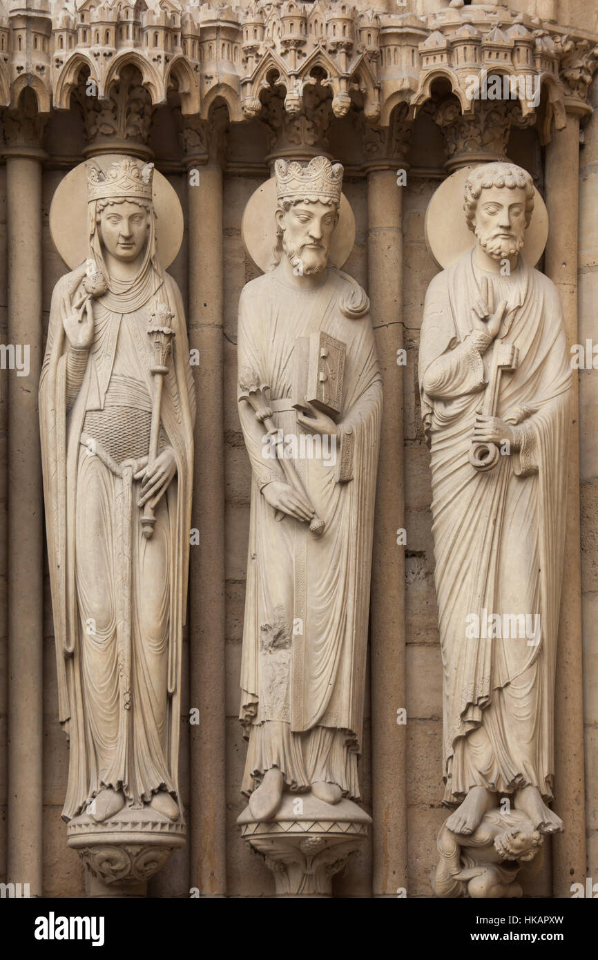 Queen of Sheba, King Solomon and Saint Peter the Apostle (from left to ...