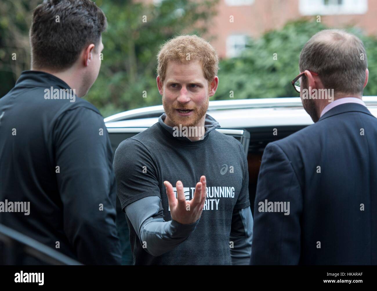 Prince Harry meets volunteers from The Running Charity, at the Depaul ...