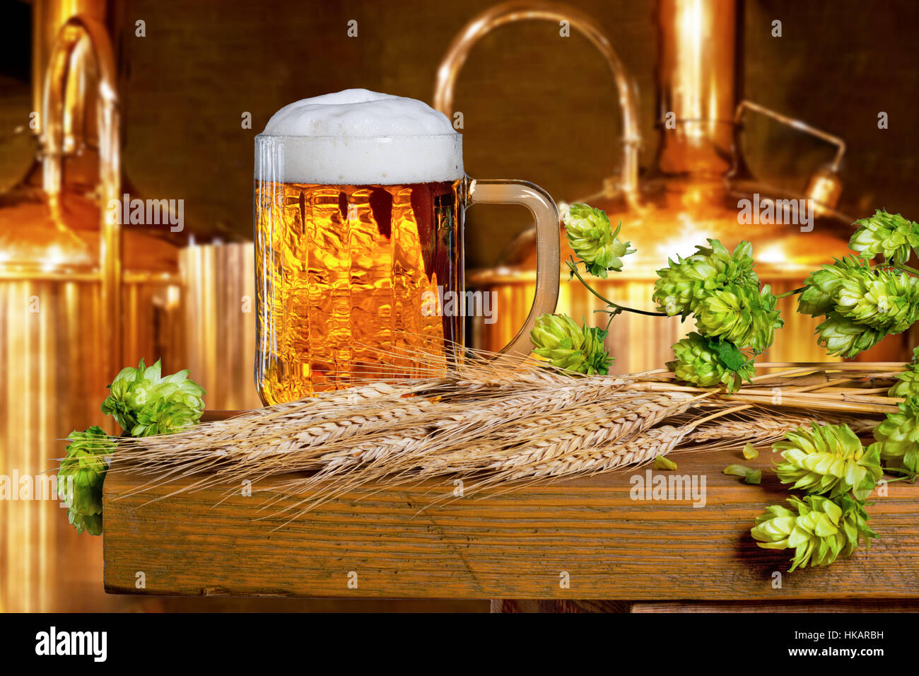 Beer glass pint alcohol beverage barley hi-res stock photography and ...