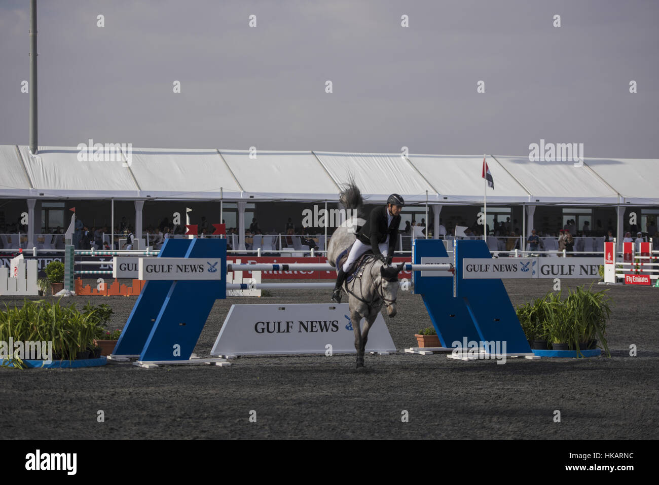 Horse Jumping Championship Stock Photo - Alamy