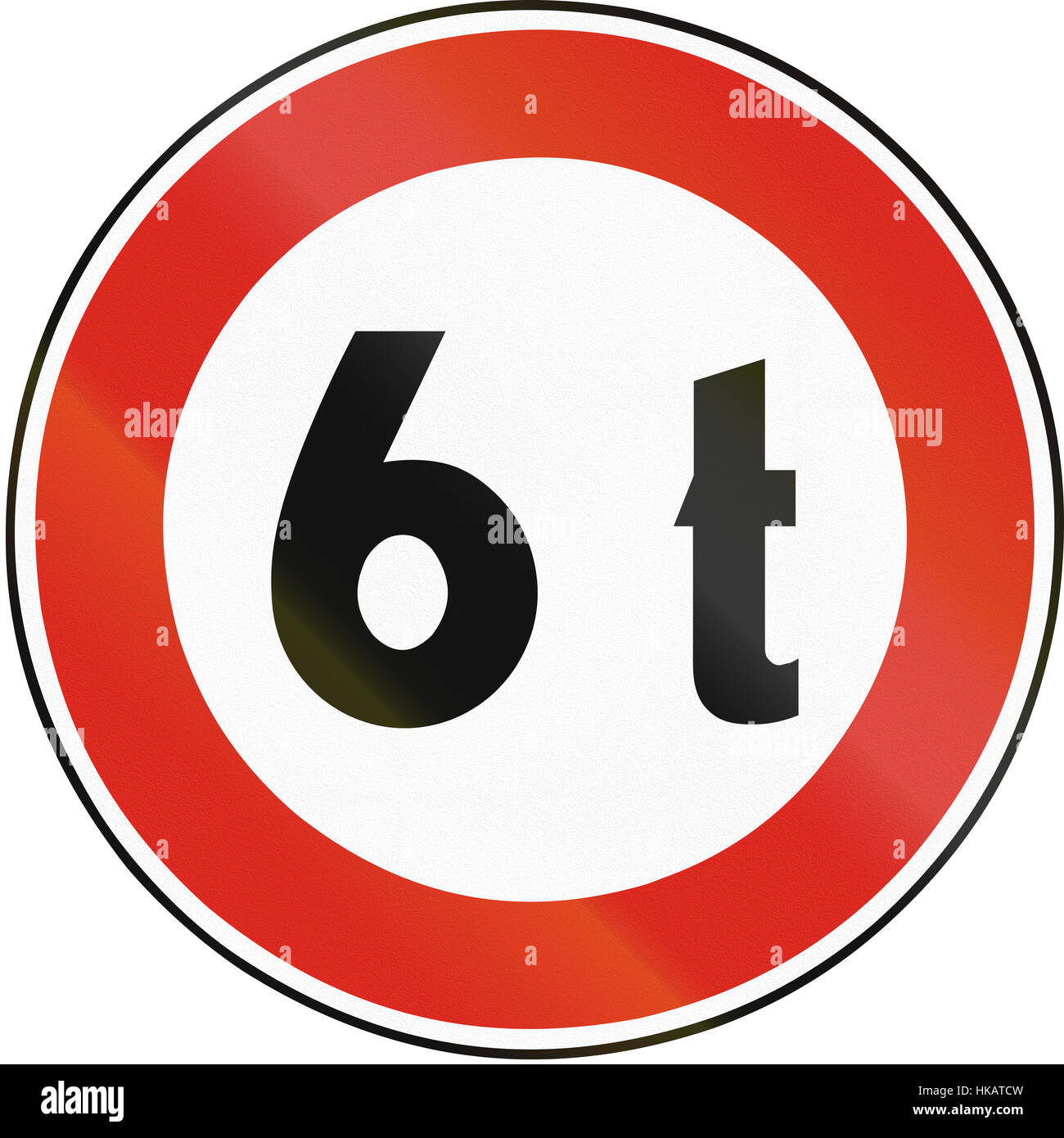 Road sign used in Slovakia - Weight limit Stock Photo - Alamy