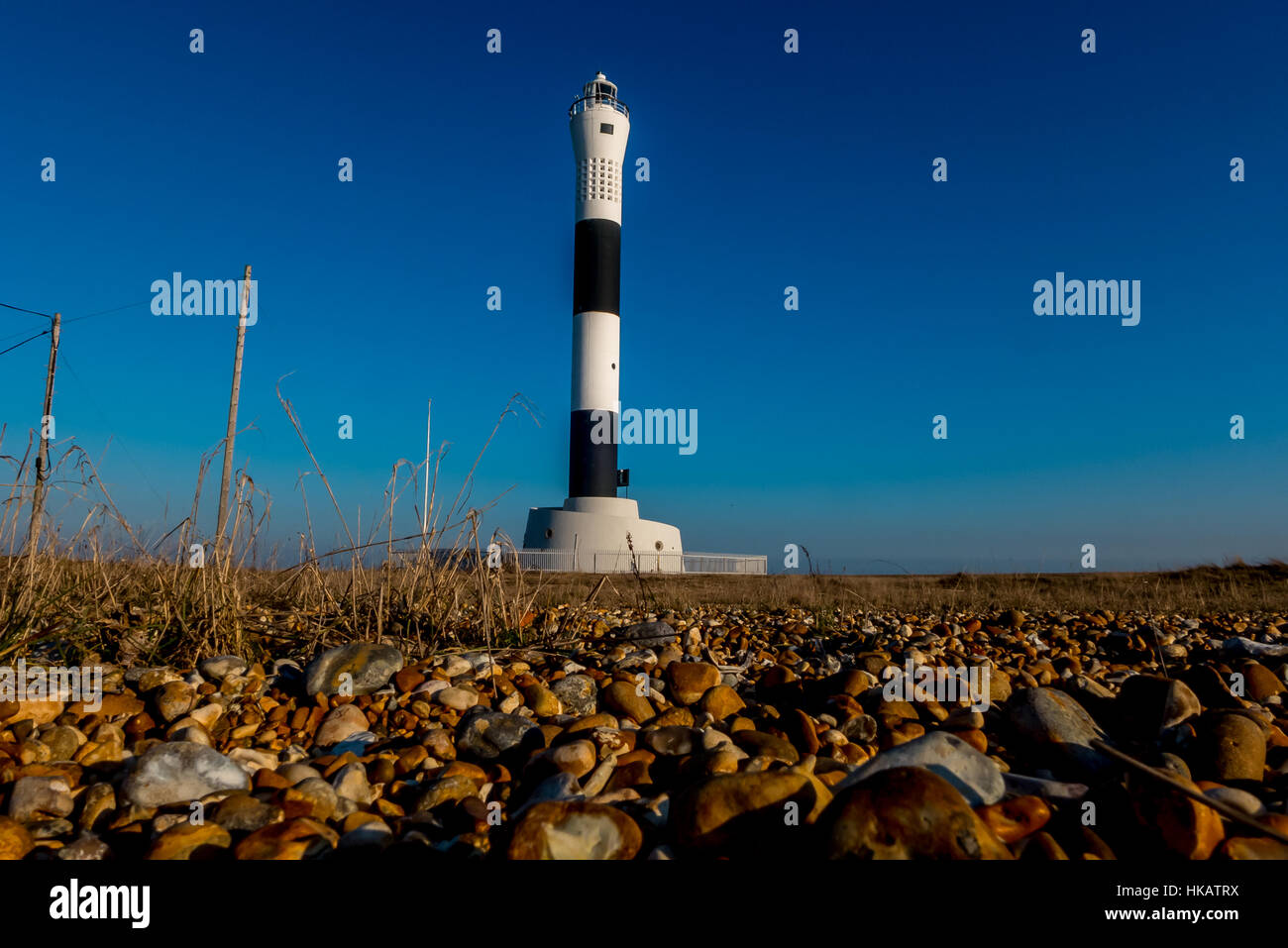 The lighthouse at Dungeness in Kent Stock Photo - Alamy