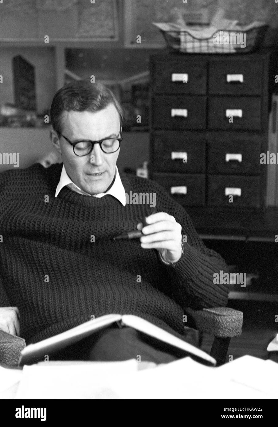 Tony Wedgwood Benn, the Postmaster General of the United Kingdom, in ...