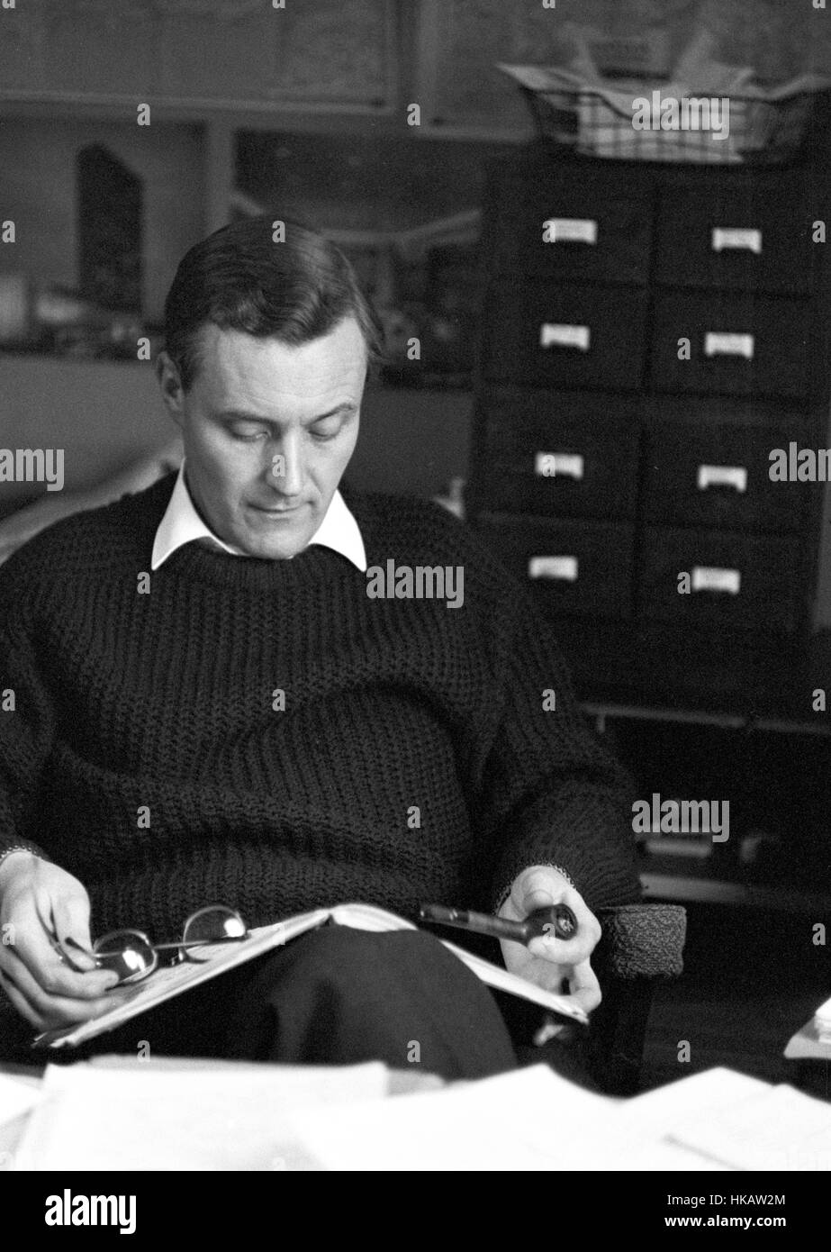 Tony Wedgwood Benn, the Postmaster General of the United Kingdom, in ...